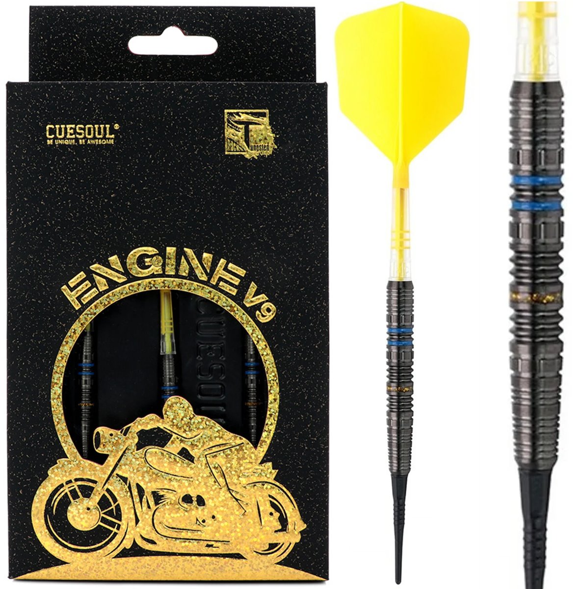 Cuesoul ENGINE V9 Steeldarts/Softdarts No5 90% 18/20/22 Gramm Softdarts ...