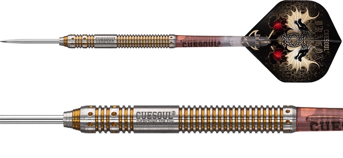 Cuesoul Steeldarts Dragon Gold 22/24/26 Gram 90% Tungsten | CSDN-M2306M