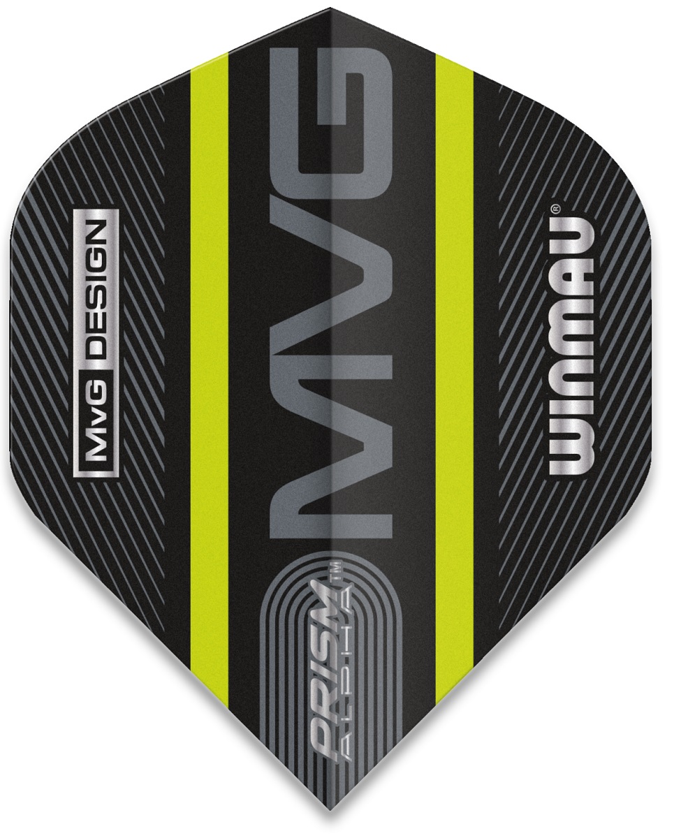 Winmau Prism Alpha Extra Thick 2022 MvG Green Michael van Gerwen Dart ...