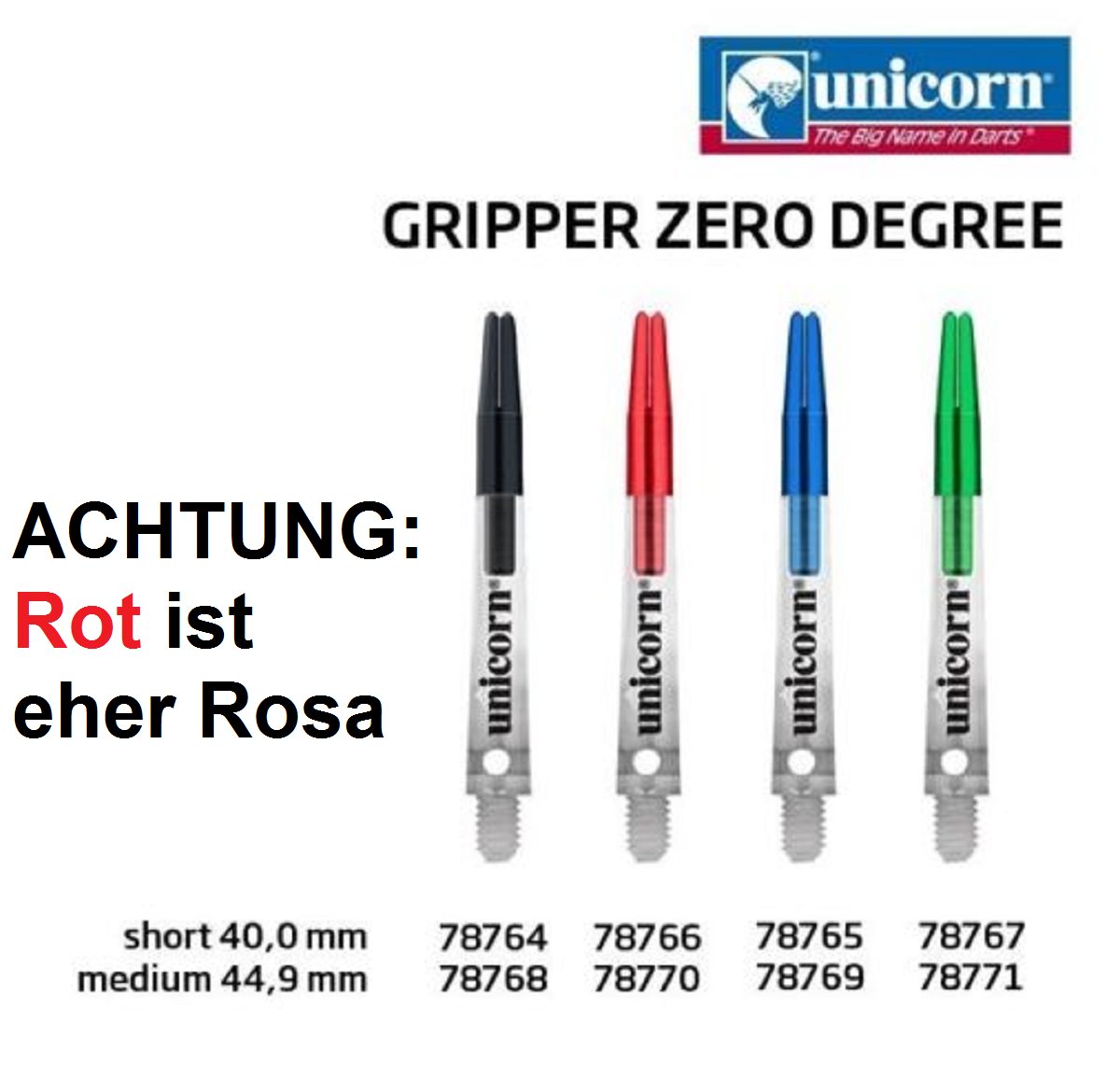 Unicorn Gripper ZERO DEGREE Stem /Shaft Shafts | 7876x