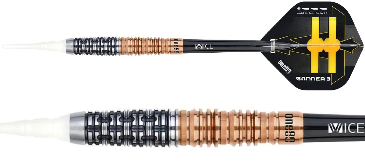 One80 Lourence Ilagan Gunner V3 Black/Rose Signature Sorftdart 20 Gramm ...