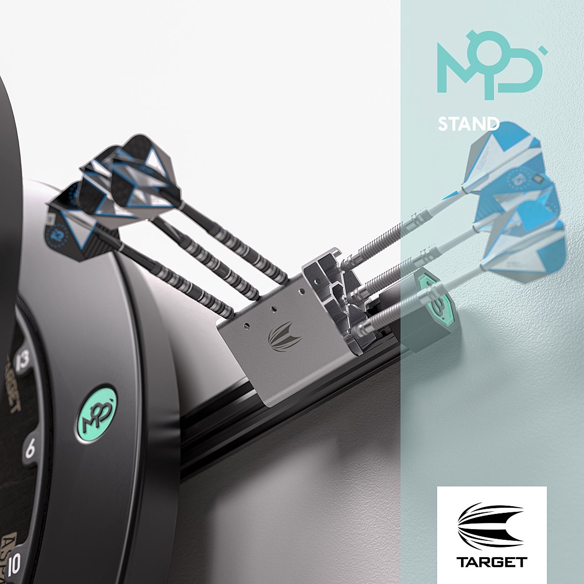 Luxus LED Dart Starter Set MOD + Marken Dartboard Bristle Board Bristle Board MOD System ...