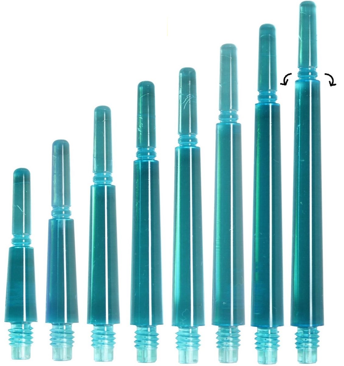 Cosmo Darts Fit Shafts Gear Normal Spinning clear blue Shafts | 24 mm ...