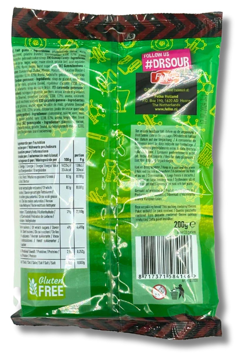 Dr. Sour Cola With Extreme Sour Crunch Cola Flavour 200g 1,50€/100g ...