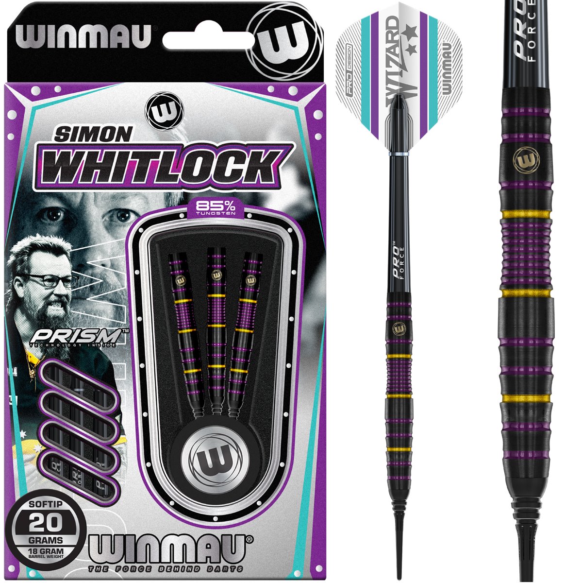 Winmau Simon Whitlock 85% Softdarts 20 Gram Softdarts | W2471-20