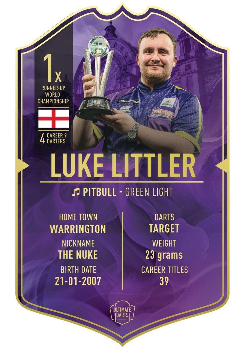 Ultimate Card Luke Littler Runner-Up WC 37 x 25 cm Fanshop | UC-30095