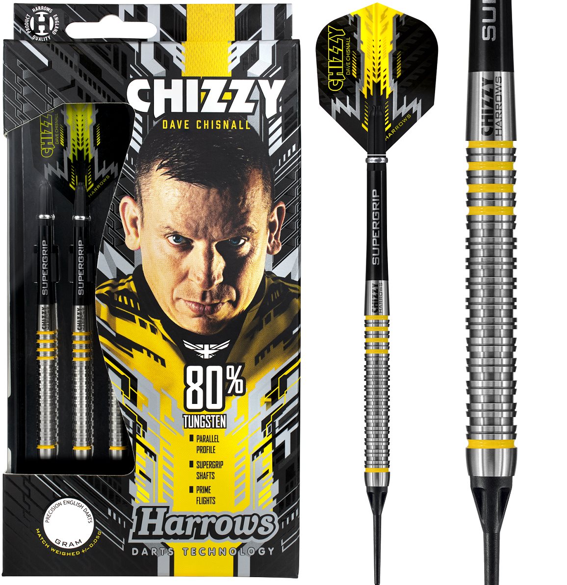 Harrows Dave "Chizzy" Chisnall 80% Soft Dart 18/20/22 gram Softdarts ...