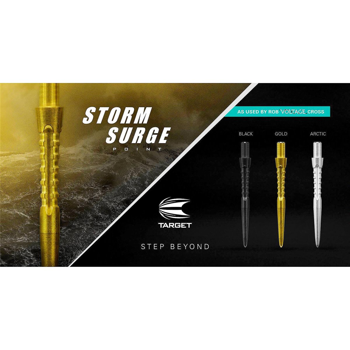 Target Surge Point Black Silver Gold Grooved 26 / 30 mm | TA108394M