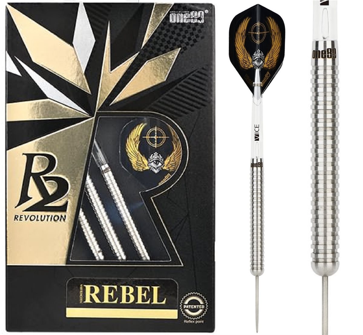1 set R2-Rebel Re-Flex Points Wechselbare Spitzen Steel Tip Darts ONE80 | R2-Rebel-Steel-24M