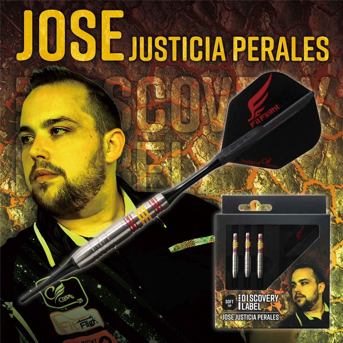 Cosmo Darts Discovery Label Jose Justicia Perales Soft Dart 18g ...